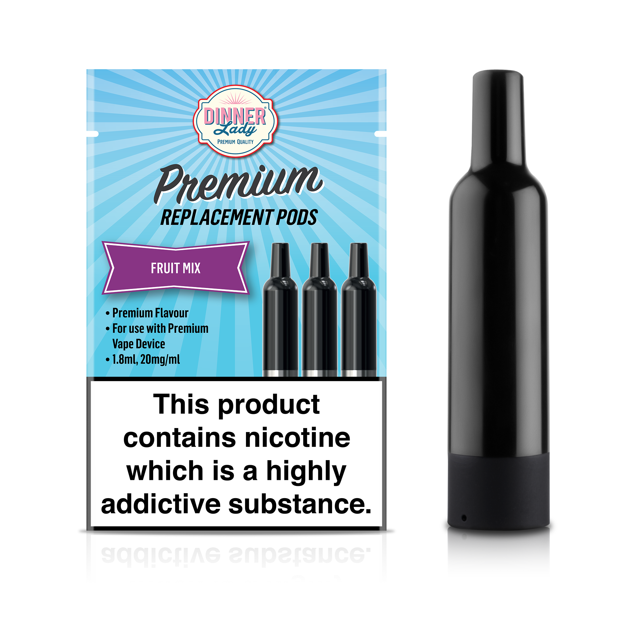 3 Pack - Fruit Mix Replacement Pods - Dinner Lady