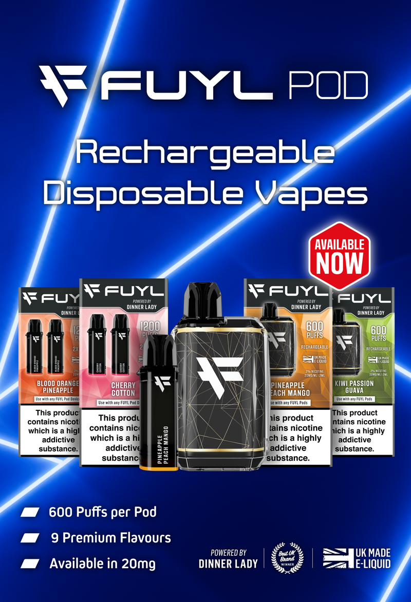 Rechargeable Disposable Vape | Shop Now Only £5.99 - Dinner Lady