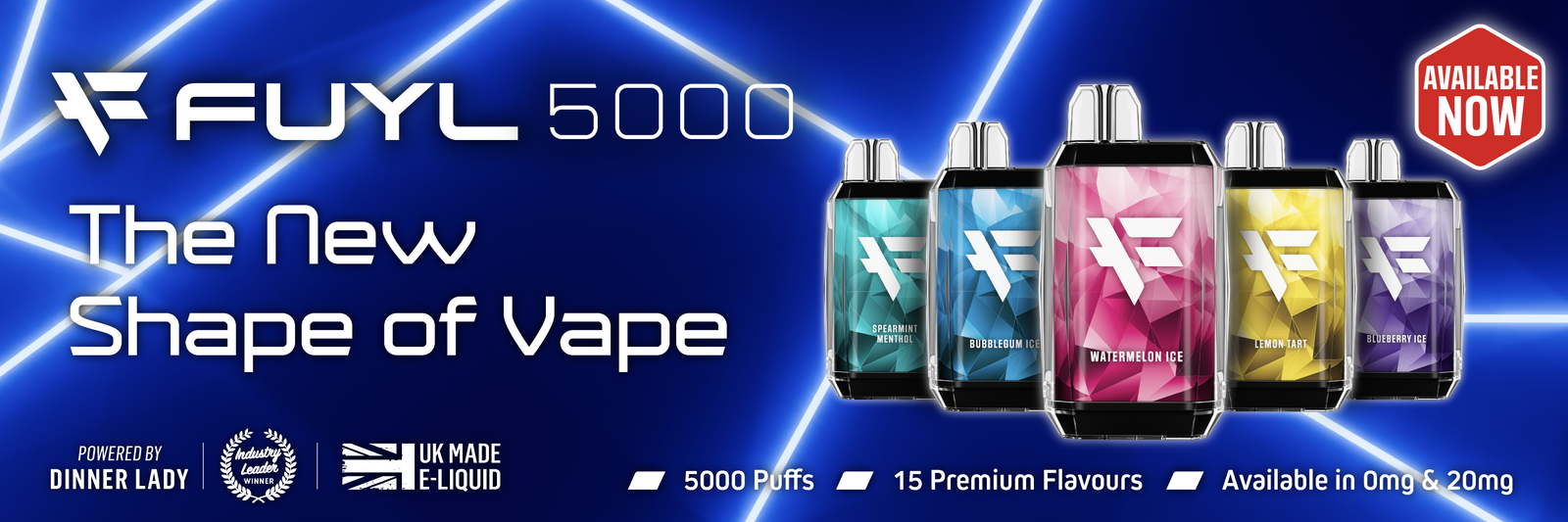 Fuyl Disposable 5000 and 6000 Disposable Vape - Dinner Lady