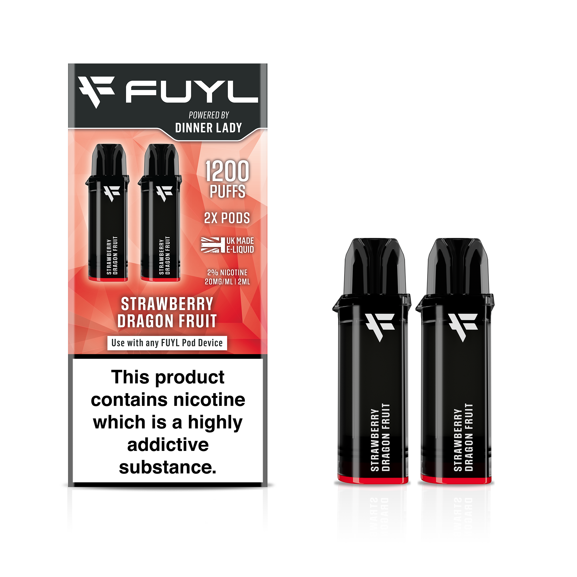 FUYL | Strawberry Dragon Fruit Vape Pods – Dinner Lady - Dinner Lady