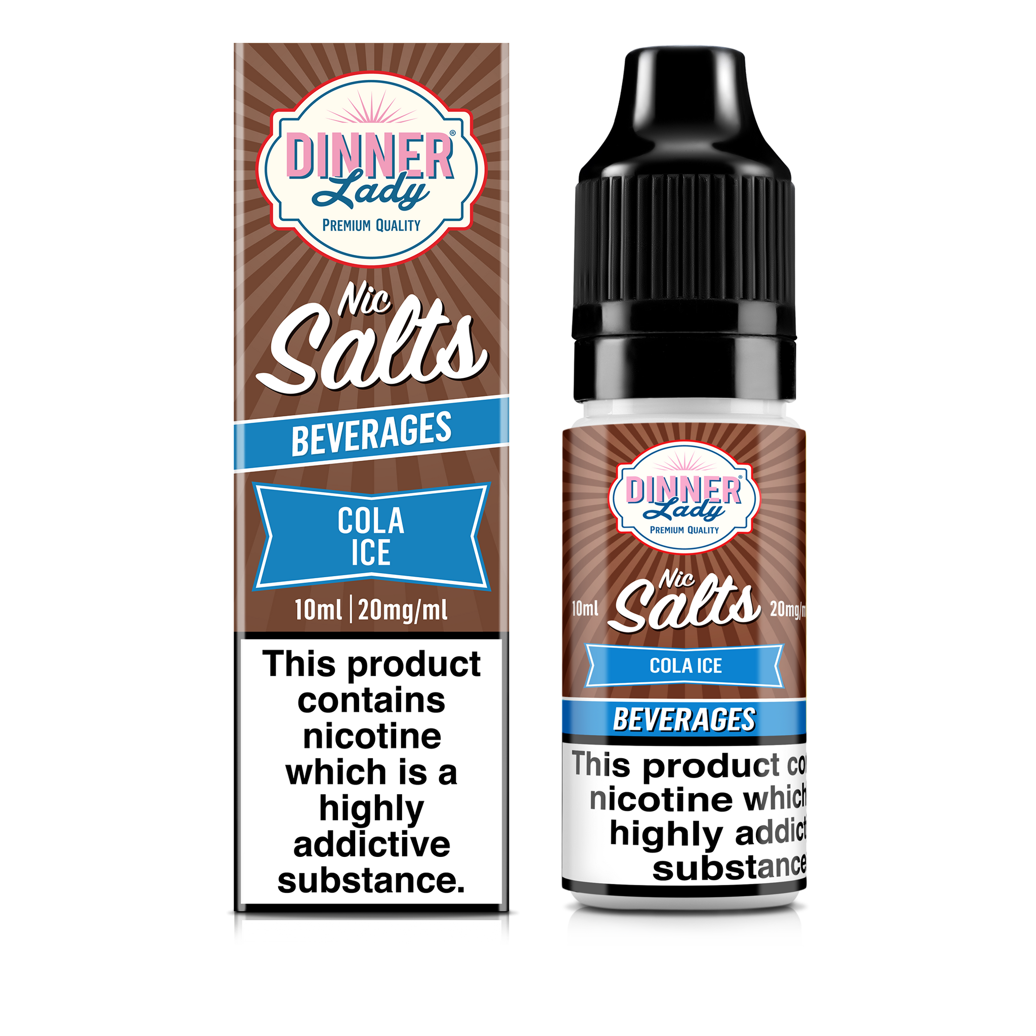 Cola Ice Nic Salts 50:50 10ml E-Liquid - Dinner Lady